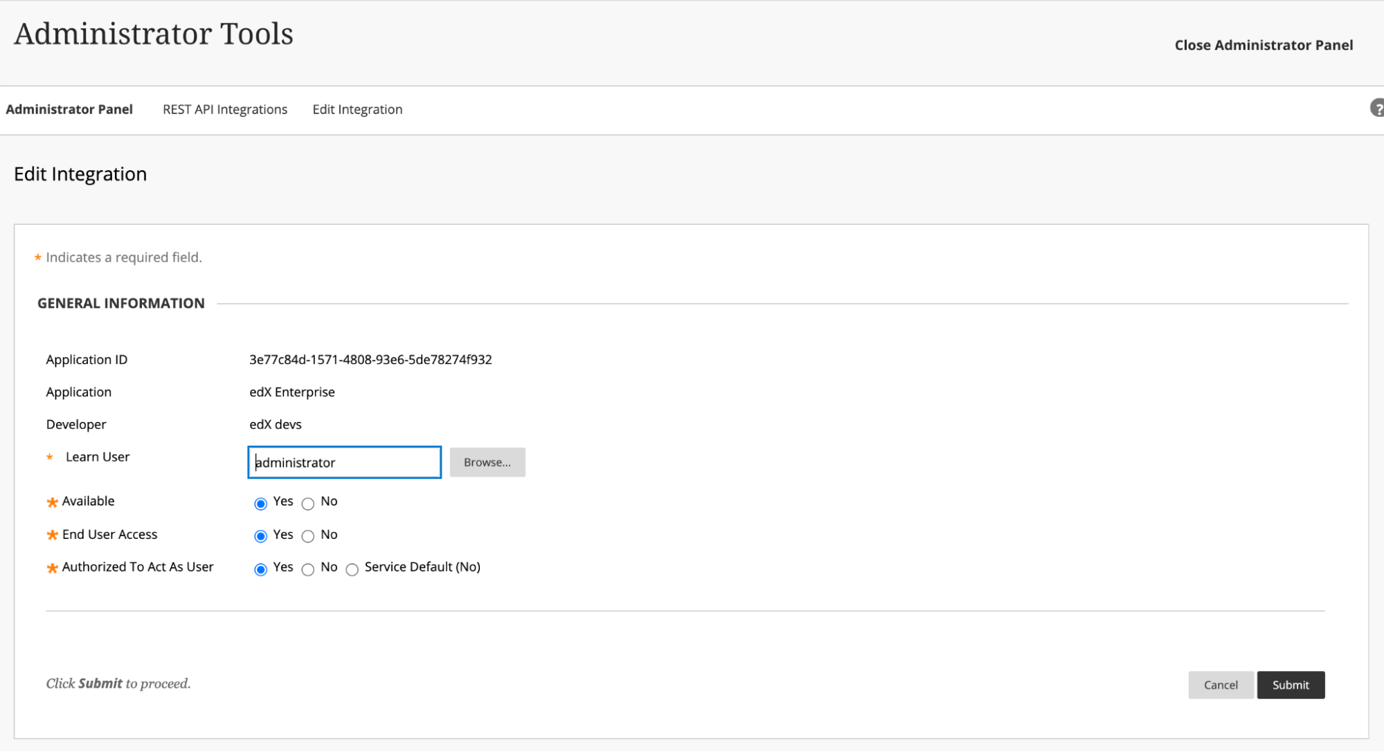 2.1 Register a REST API Integration in Blackboard – edX For Business