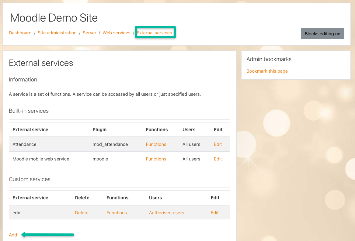 25 Add The Edx Moodle Integration Web Service To Moodle Edx For Business