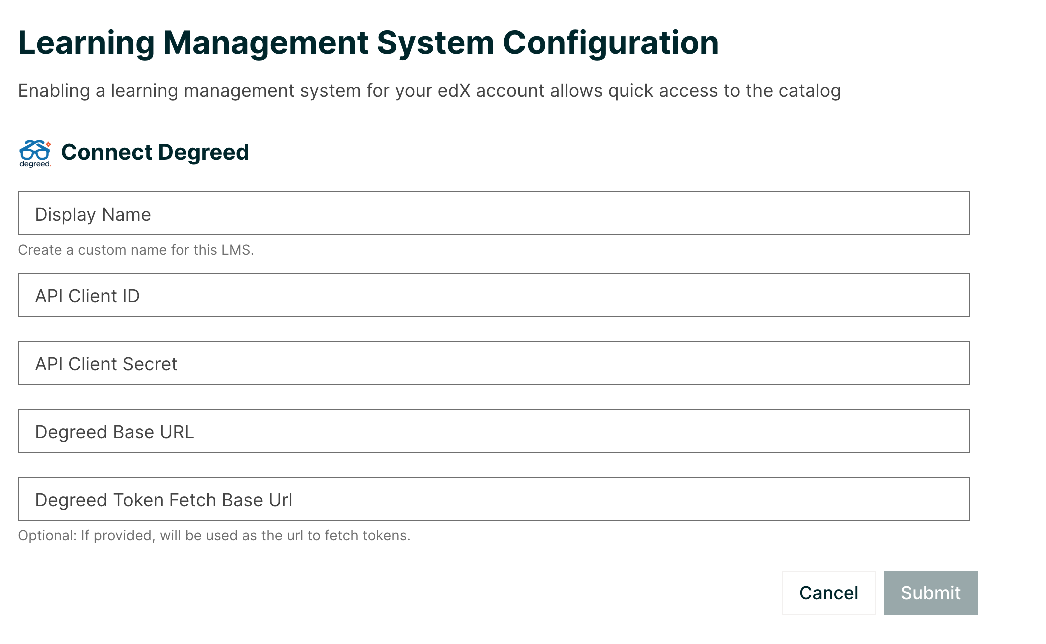 4. Configure your Degreed Integration in the edX Admin Portal – edX For Business